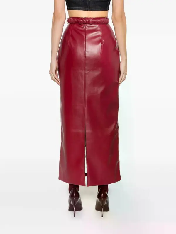 ROWEN ROSE Belted Midi Skirt