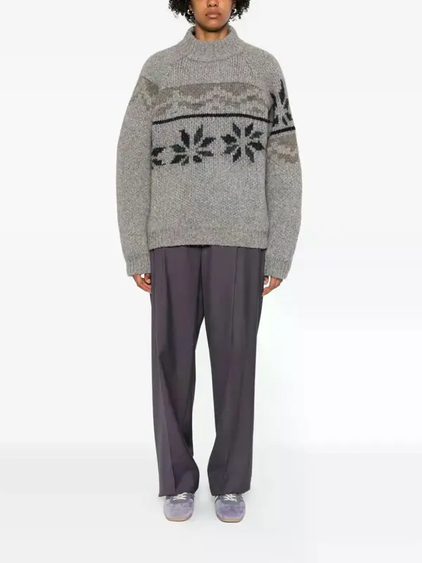 MAGLIANO Floral-pattern Mock-neck Sweater