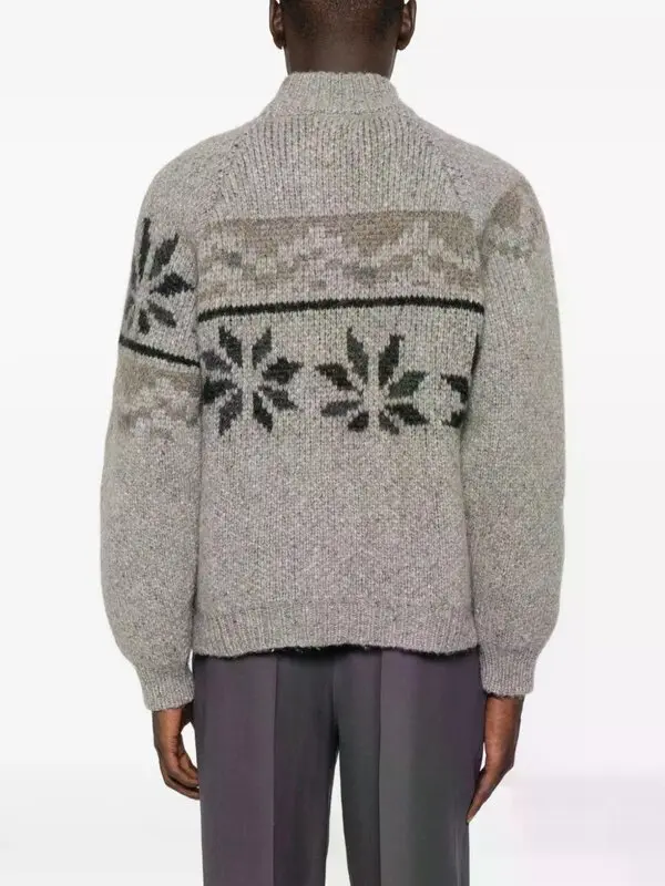 MAGLIANO Floral-pattern Mock-neck Sweater