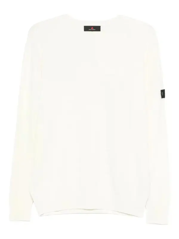Peuterey Logo-patch Cotton-blend Sweater - White