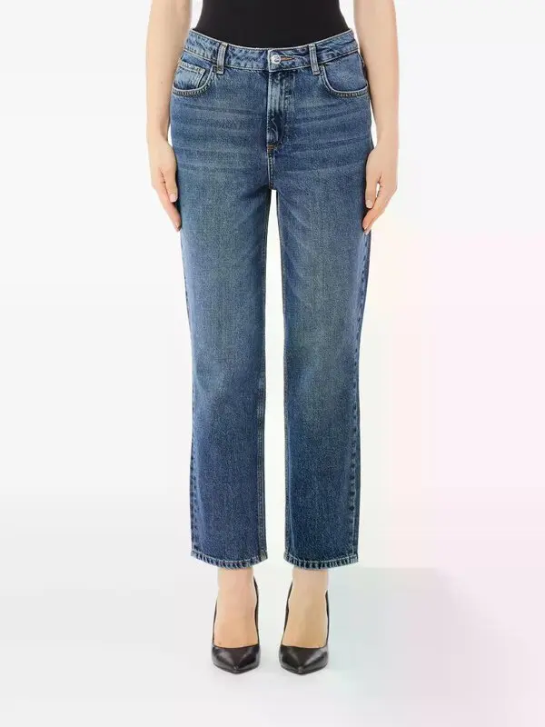 Liu Jo Logo-patch Straight Leg Jeans