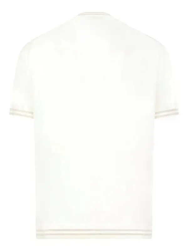 Eleventy Ribbed-trim Short-sleeve Sweater - White