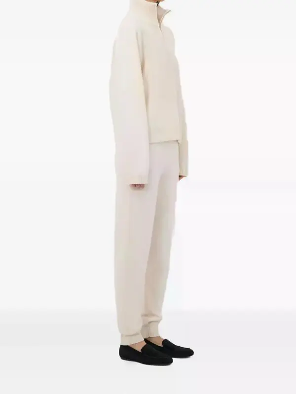 Loulou De Saison Dries Zip-front Cashmere Sweater - Neutrals