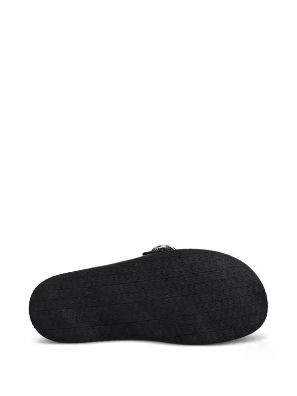 Michael Kors Jaden Ring-buckle Leather Slides