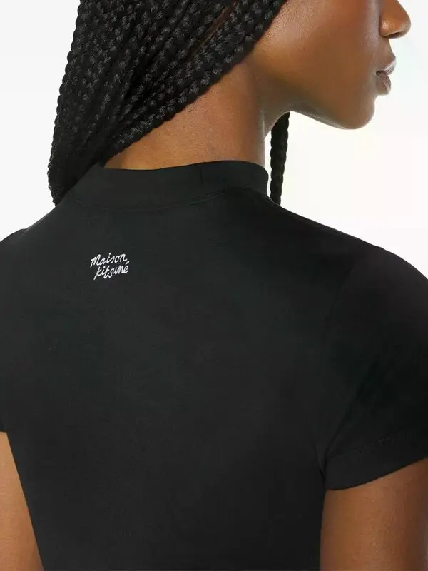 Maison Kitsuné Mock-neck Short-sleeve T-shirt