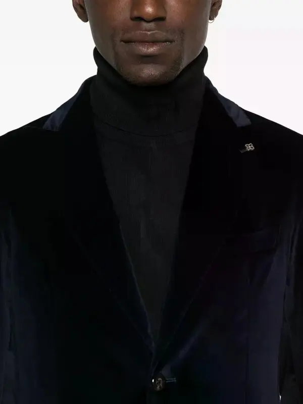 Tagliatore Velvet Patch-pocket Blazer