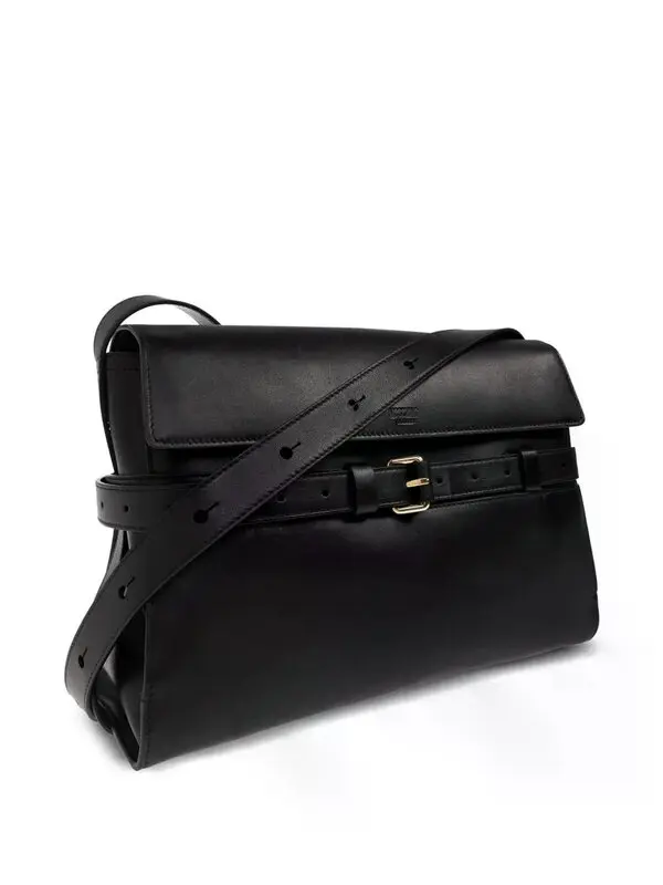 Moschino Belted Leather Shoulder Bag