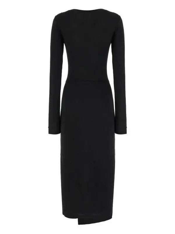 MARANT ETOILE Gathered Long-sleeve Midi Dress