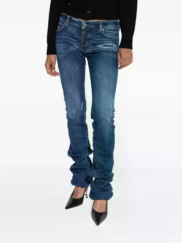 Dsquared2 Distressed Low-rise Jeans