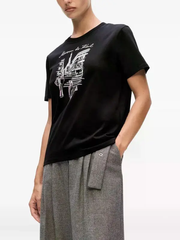 Karl Lagerfeld Paris Sketch-print T-shirt