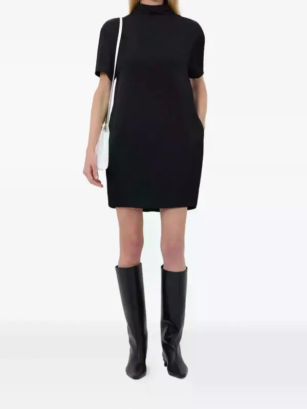 Loulou De Saison Elton Mock-neck Short-sleeve Dress