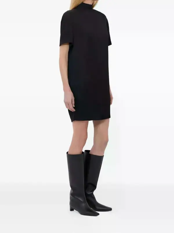 Loulou De Saison Elton Mock-neck Short-sleeve Dress