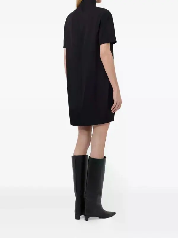 Loulou De Saison Elton Mock-neck Short-sleeve Dress