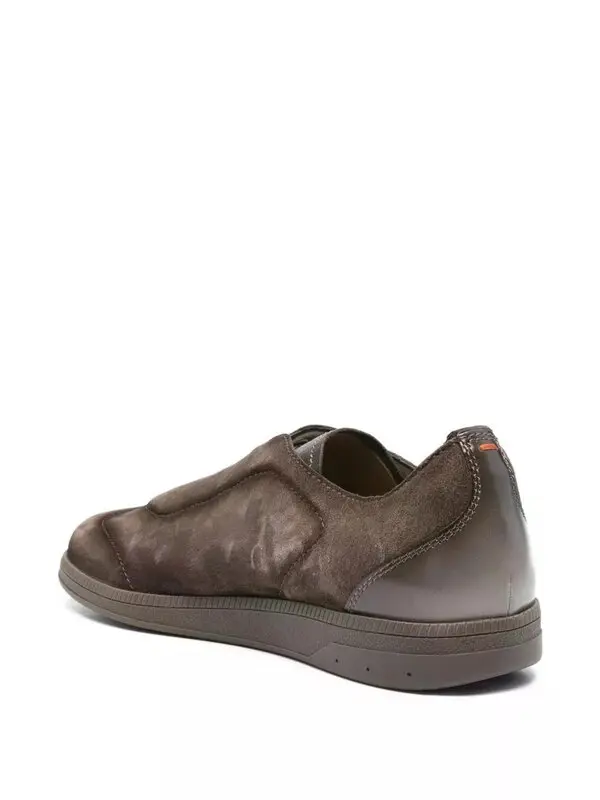 Santoni Leather Slip-on Sneakers