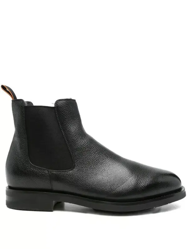 Santoni Elastic-panel Leather Boots