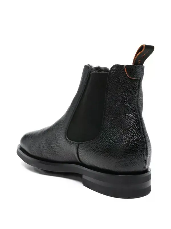 Santoni Elastic-panel Leather Boots