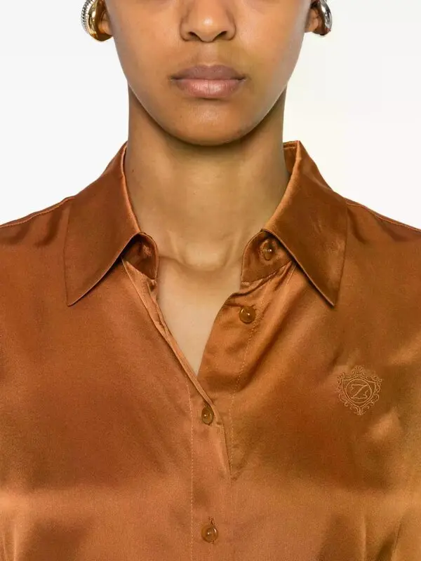 Zimmermann Embroidered Silk Shirt