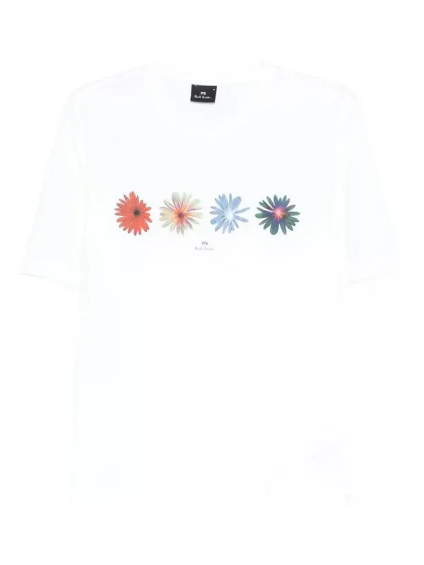 Paul Smith Floral-print Cotton T-shirt - White
