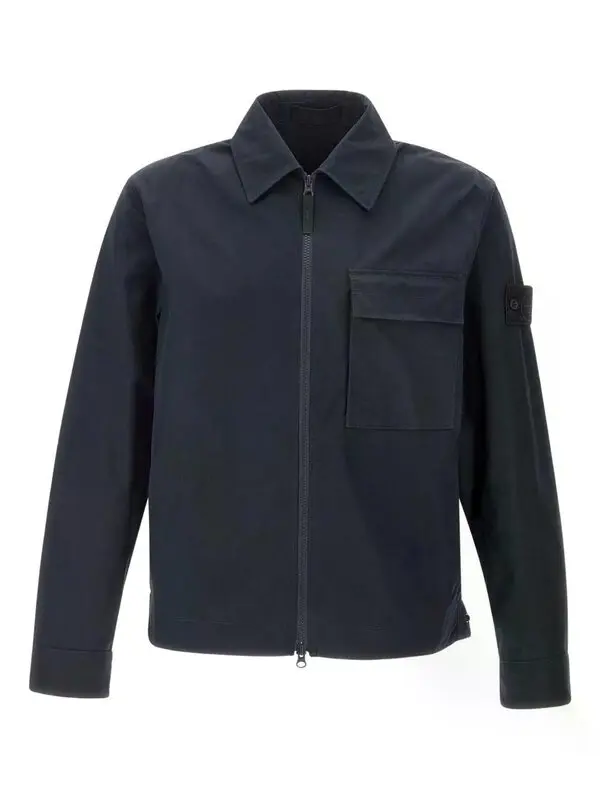 Stone Island Two-way Zip Chest-pocket Jacket - Blue