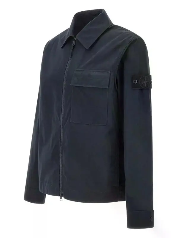Stone Island Two-way Zip Chest-pocket Jacket - Blue