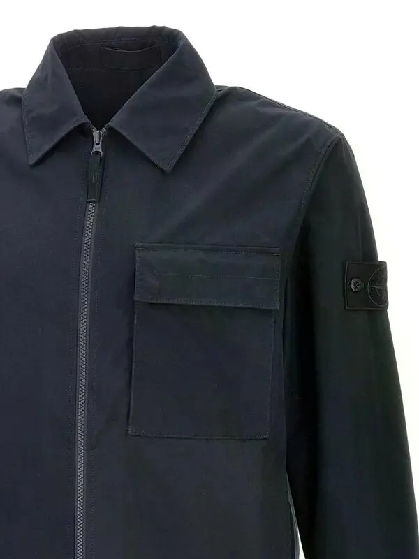 Stone Island Two-way Zip Chest-pocket Jacket - Blue