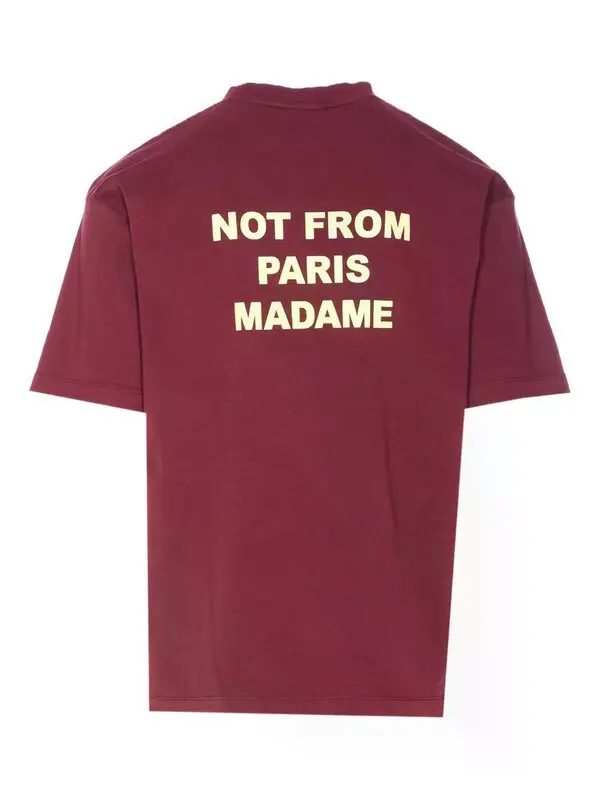 Drole De Monsieur Crew Neck Logo Print T-shirt - Red