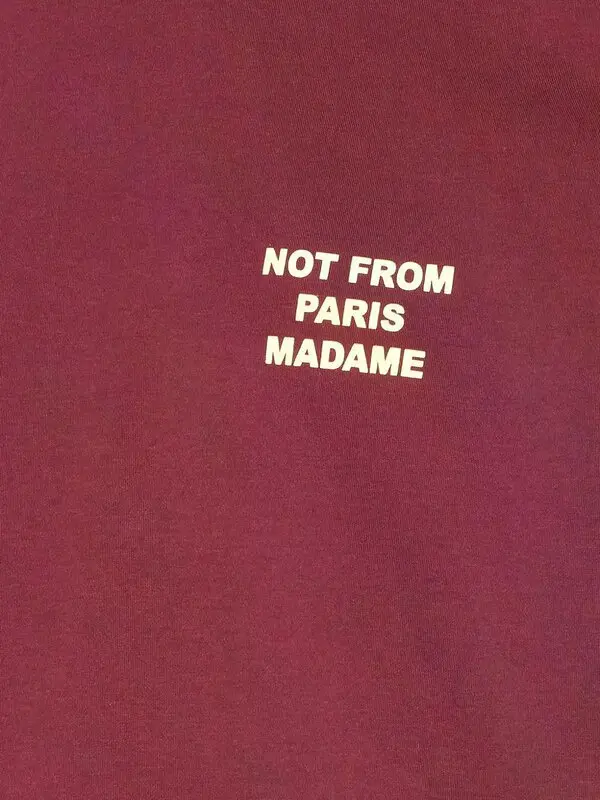 Drole De Monsieur Crew Neck Logo Print T-shirt - Red
