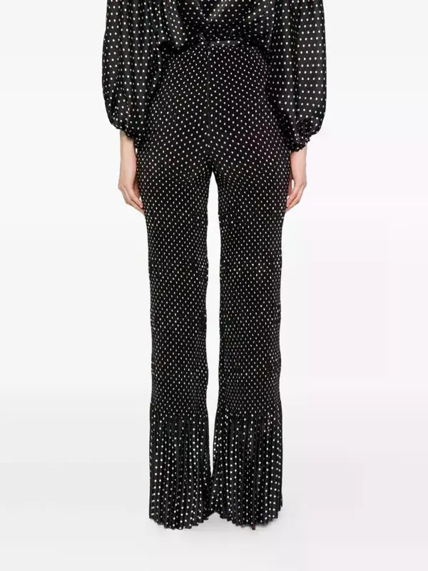 SIMONA CORSELLINI Pleated Polka-dot Trousers
