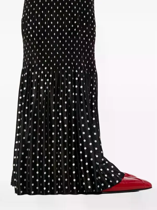 SIMONA CORSELLINI Pleated Polka-dot Trousers