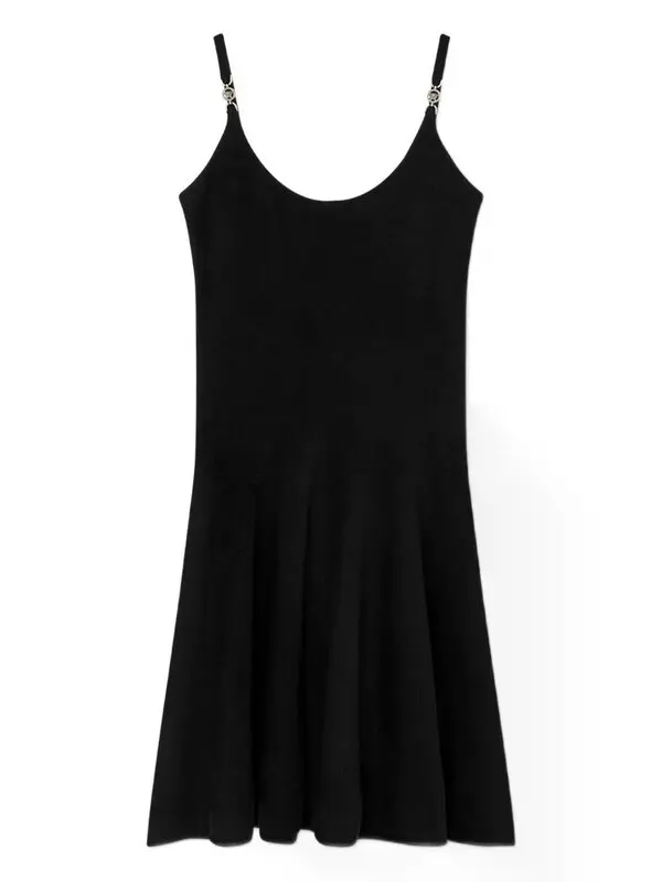 Versace Embellished Scoop-neck Mini Dress