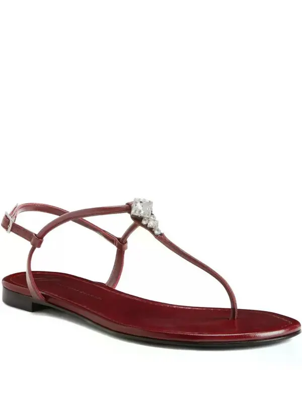 GIUSEPPE ZANOTTI Hollie Crystal-embellished Sandals - Red