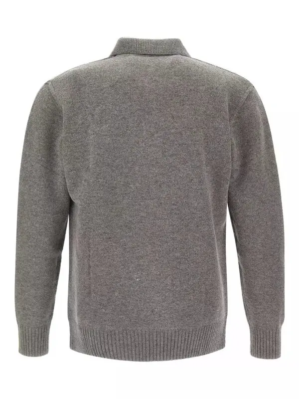 PAOLO PECORA Geometric-pattern Polo-neck Sweater