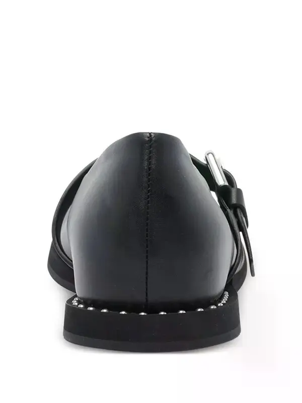 Premiata Buckle-detail Leather Ballet Flats