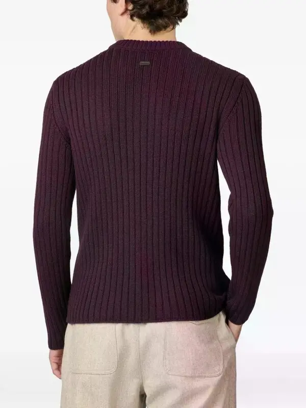 TOD'S Ribbed Crew-neck Sweater - Red
