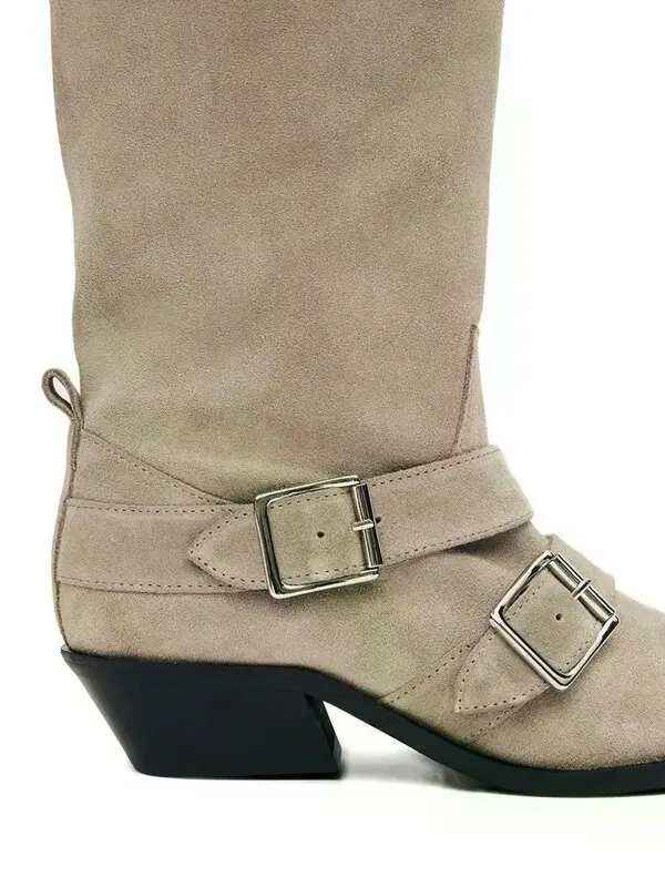 ALOHAS 45mm Ryder Buckle-detail Suede Boots
