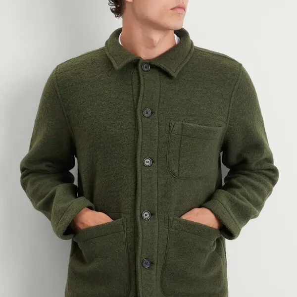 Universal Works Wool Fleece Field Jacket - Olive