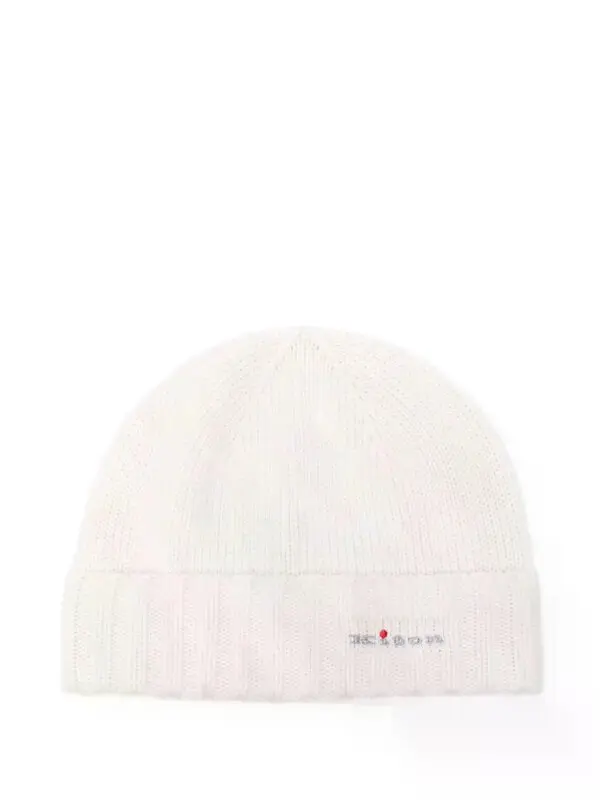 Kiton Ribbed Wool Beanie - White