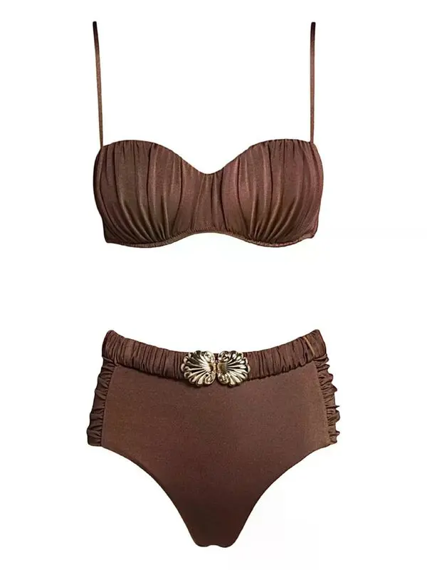 SOFIA ERHAN Alexis Embellished Bikini - Brown