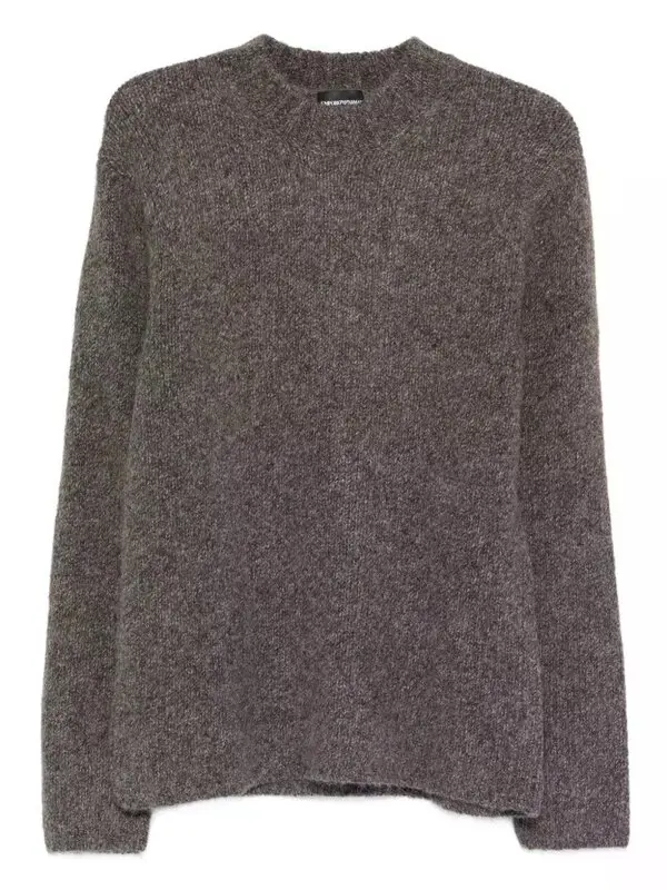 Emporio Armani Wool Crew-neck Sweater - Brown