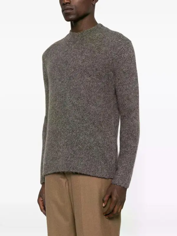 Emporio Armani Wool Crew-neck Sweater - Brown