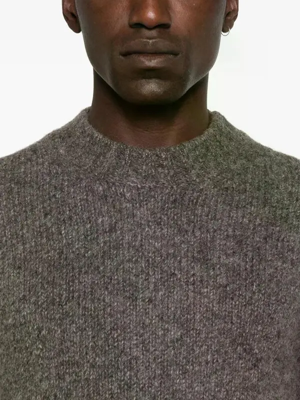 Emporio Armani Wool Crew-neck Sweater - Brown