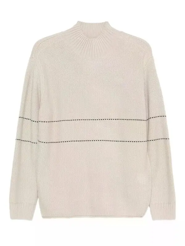Emporio Armani High-neck Striped Sweater