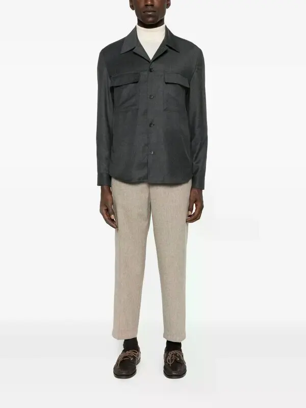BRIGLIA 1949 Pocket Overshirt - Grey