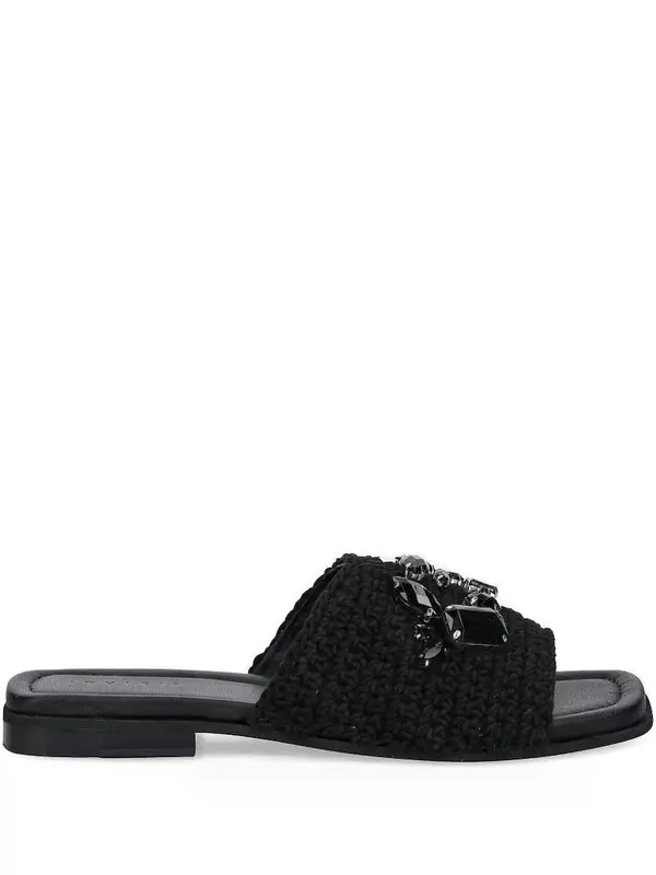 Inuikii Knitted Embellished Flat Sandals