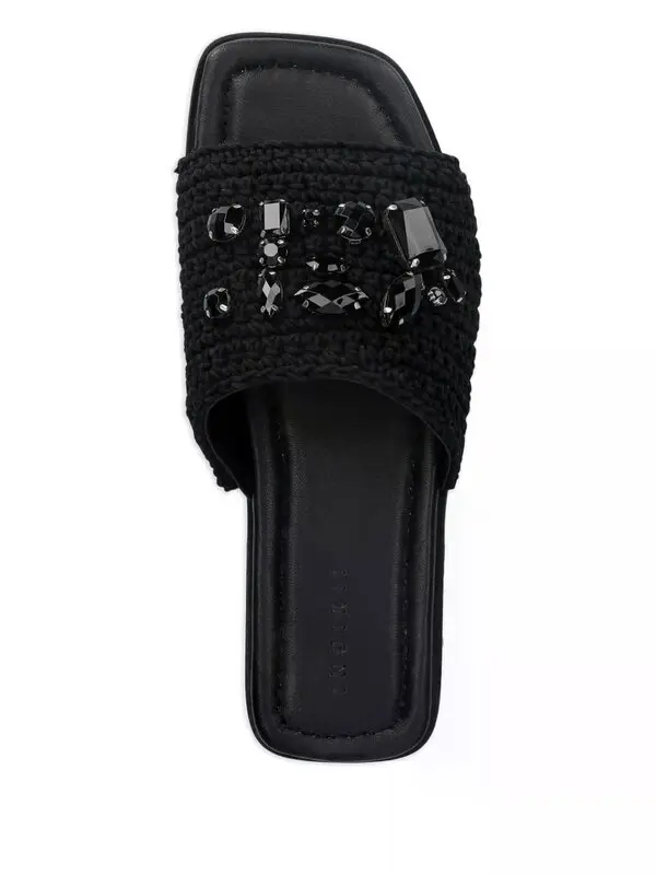 Inuikii Knitted Embellished Flat Sandals