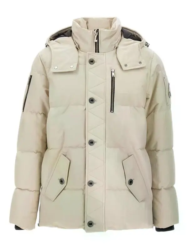 Moose Knuckles Quilted Coat With Removable Hood - Neutrals