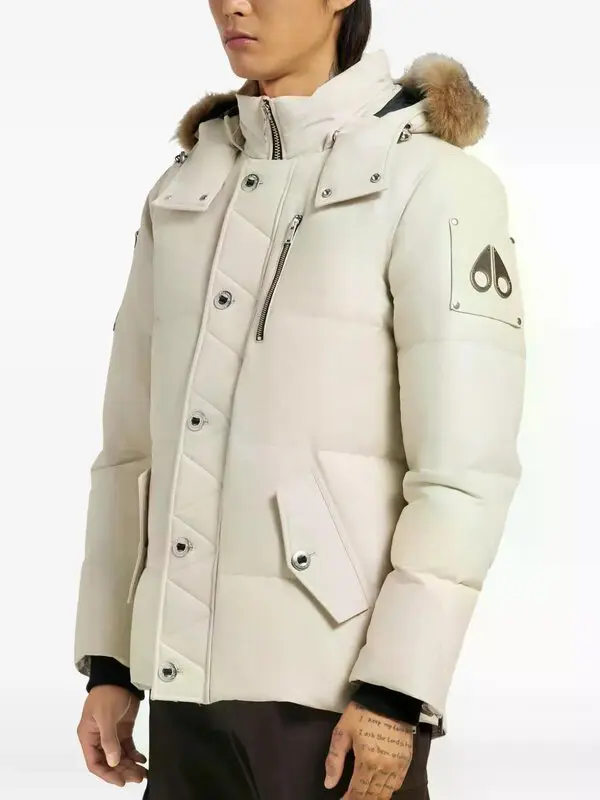 Moose Knuckles Quilted Coat With Removable Hood - Neutrals