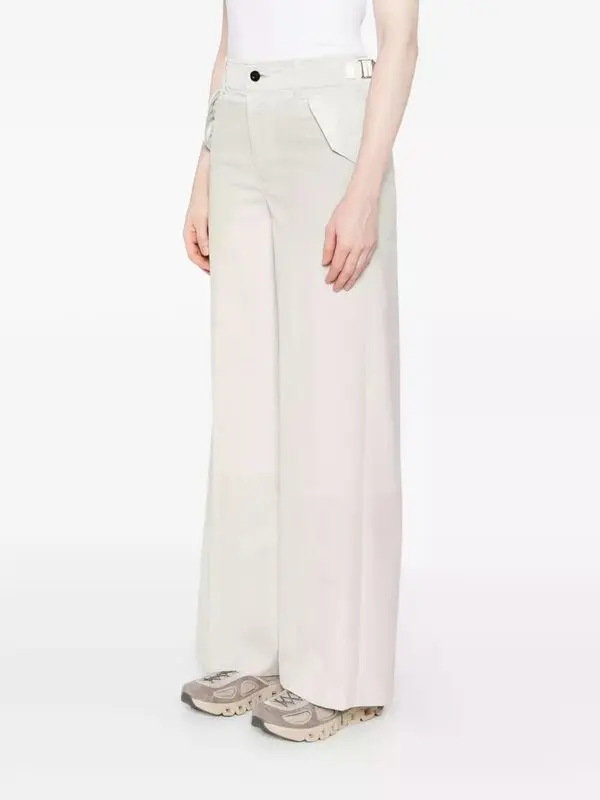 Sacai Adjustable-waist Flap-pocket Trousers - Neutrals