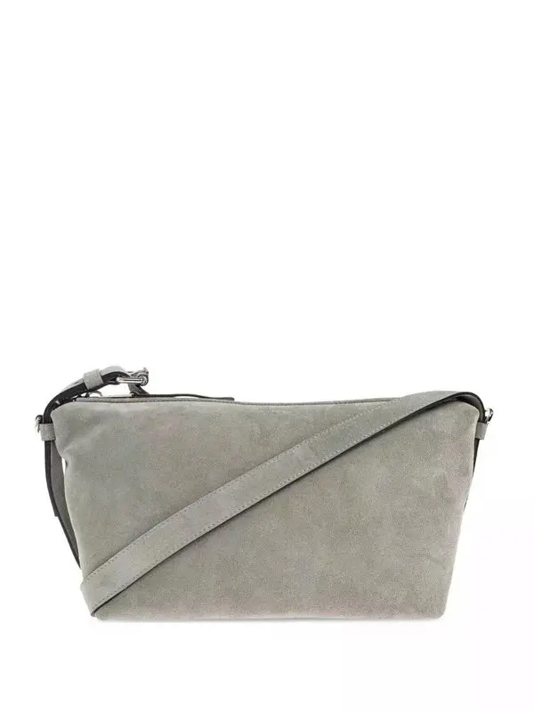 Moschino Suede Zip-fastening Shoulder Bag - Grey