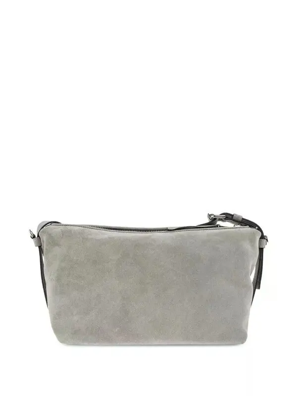 Moschino Suede Zip-fastening Shoulder Bag - Grey